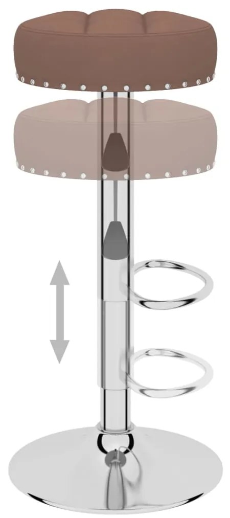 vidaXL Marketos Barové židle 2 ks hnědé textil
