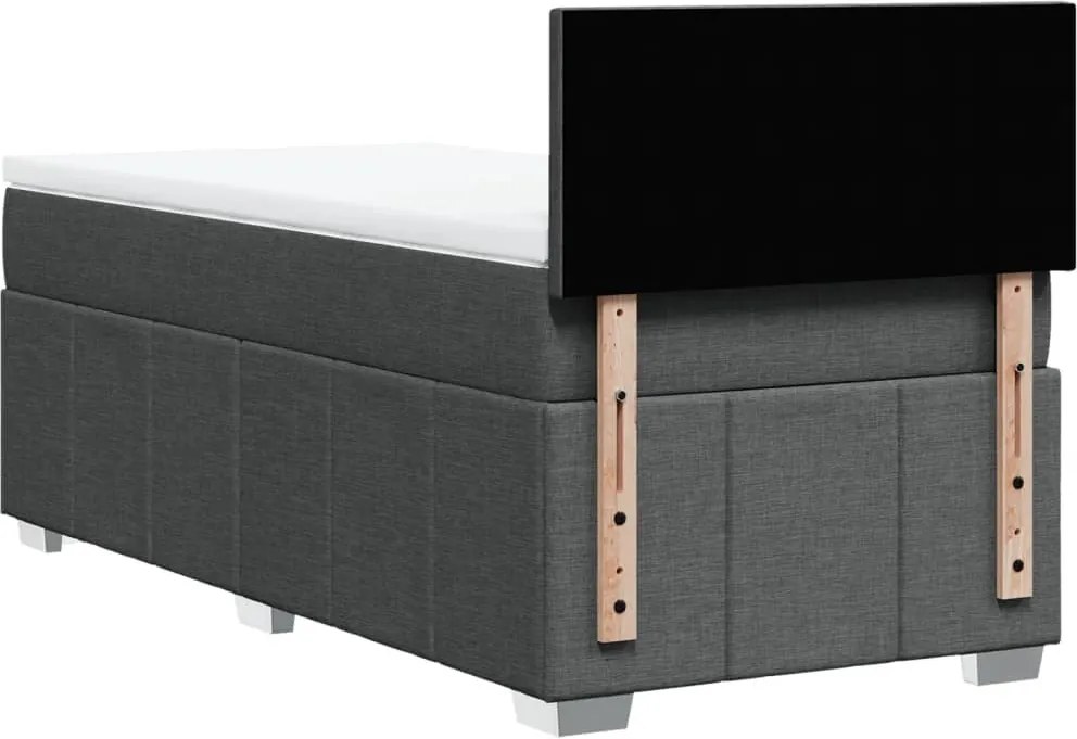 Box spring postel s matrací tmavě šedá 90x190 cm textil 3286917