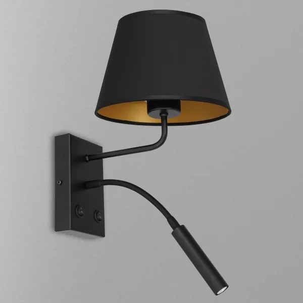 Nástěnná lampa ARDEN 1xE27/60W/230V + 1xG9/8W černá/zlatá