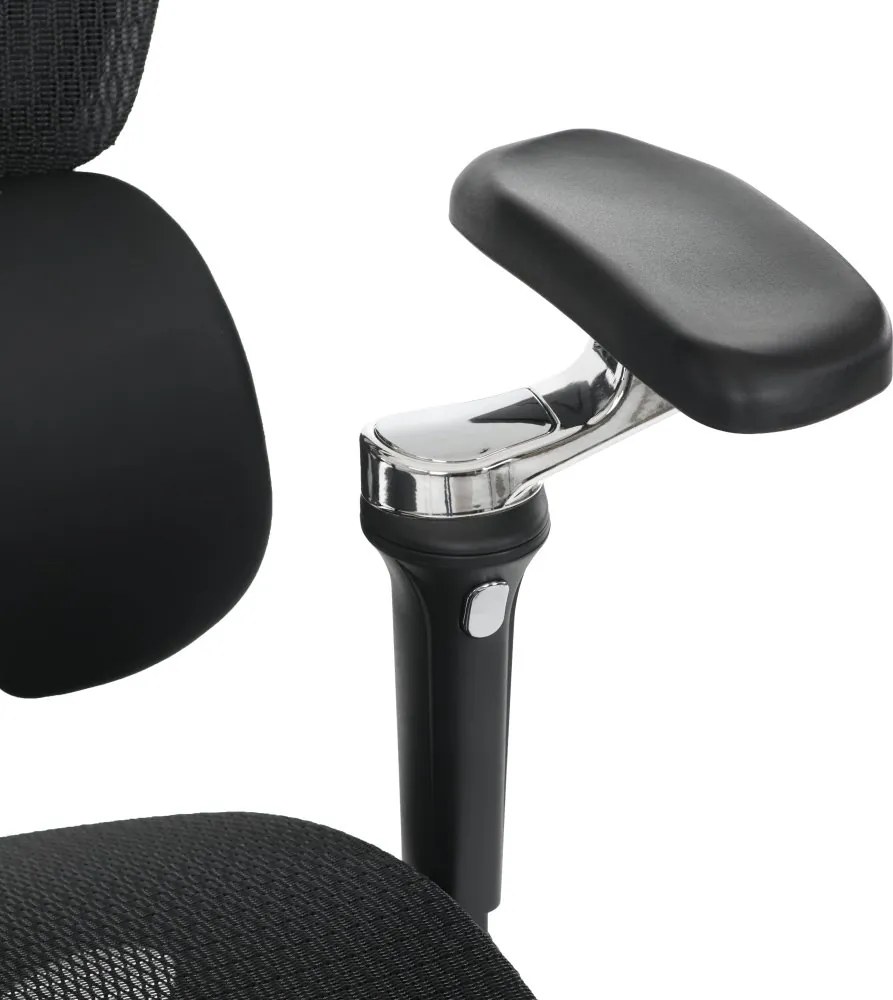 Kancelářská ergonomická židle PORTE II — síťovina, černá