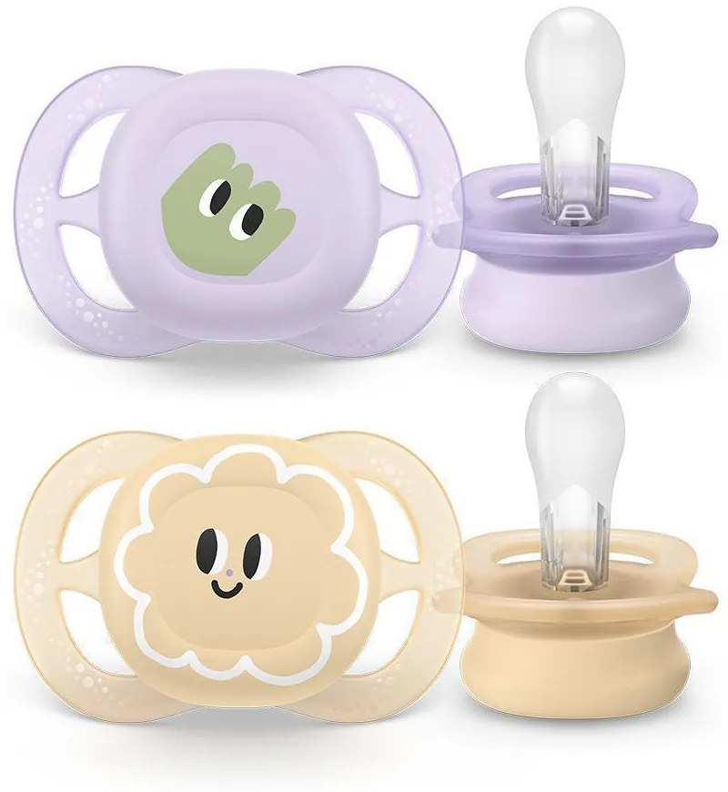 PHILIPS AVENT Šidítko Ultrastart obrázek 0-2m 2 ks Philips Avent Chlapec