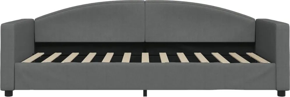 Válenda s matrací tmavě šedá 90 x 200 cm textil 3197171