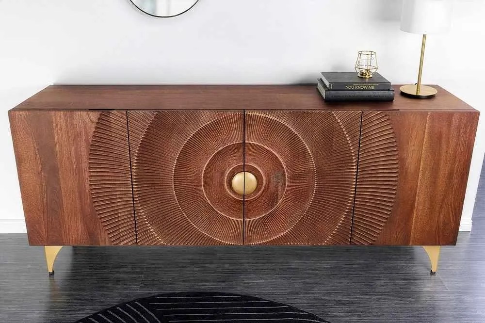 Designová komoda Venetia 177 cm hnědé mango