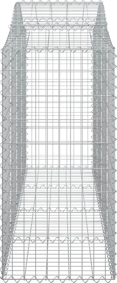 Klenuté gabionové koše 3 ks 200x50x120/140cm pozinkované železo 3145662