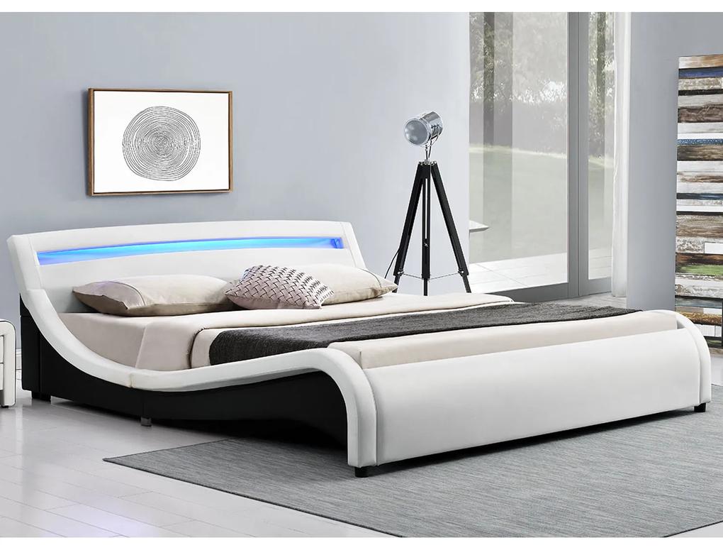 InternetovaZahrada - Čalouněná postel Malaga 140x200 cm - bílá