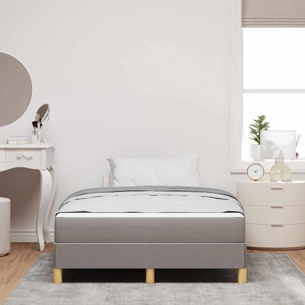 Postel s boxspringem Taupe 120 x 190 cm textil 3398553