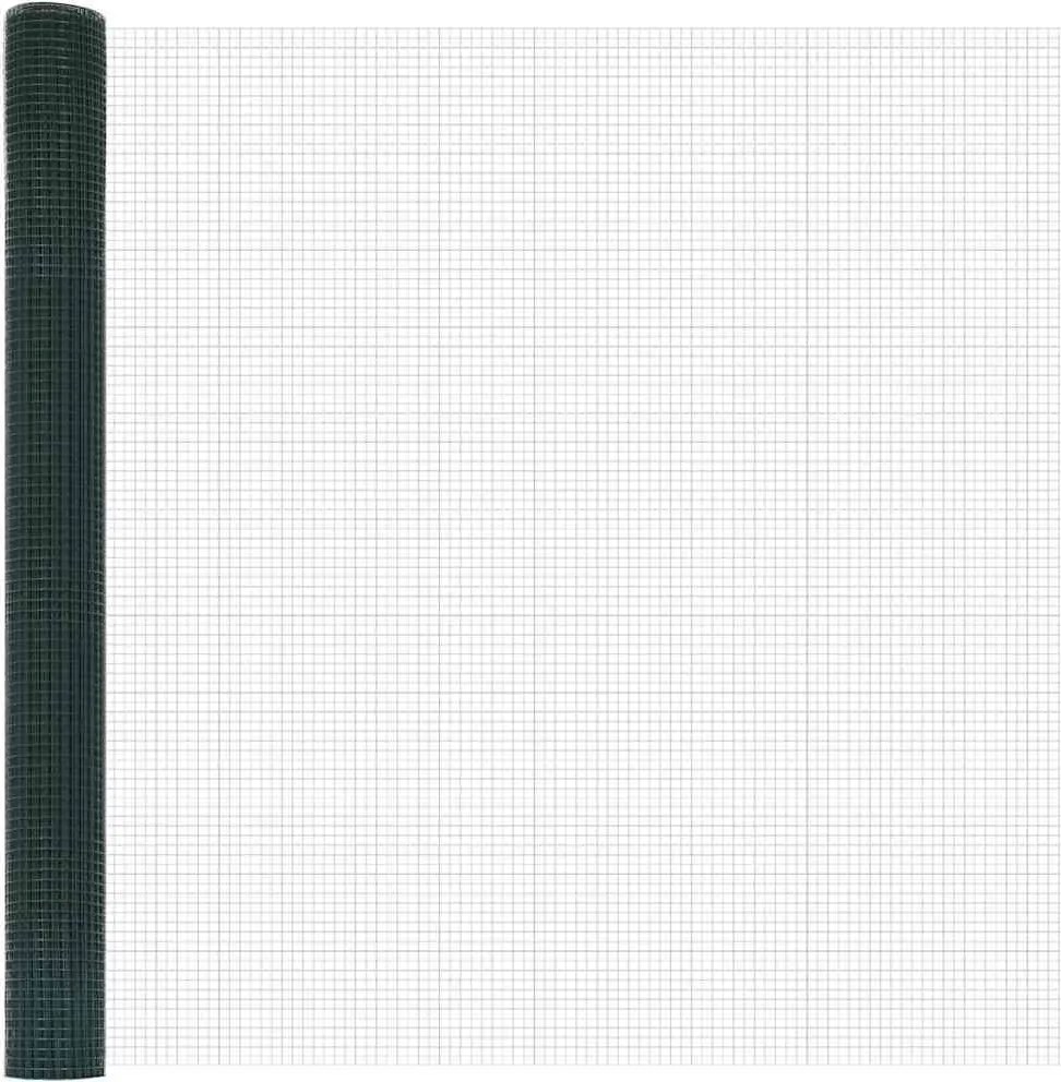 Svařované drátěné ploty s hroty 25 x 1,5 m Ocel potažená PVC 3352092