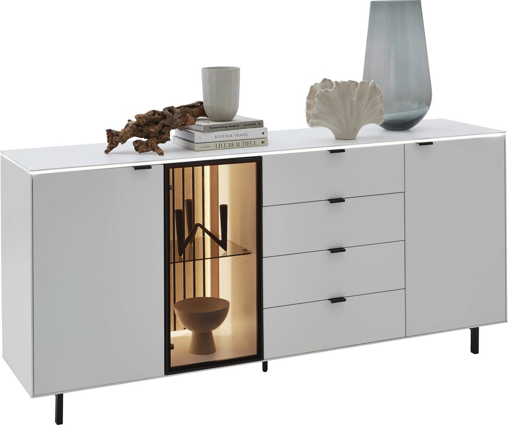 XXXLutz ŠIROKÁ KOMODA, bílá, 186/86,1/46 cm Dieter Knoll - Šuplíkové komody - 001770000916