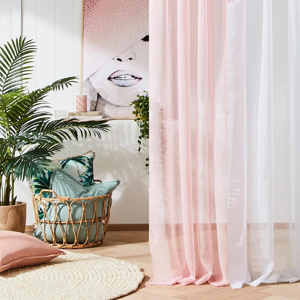 Room99 Záclona na kroužcích Novelia Barva: Růžová, Velikost: 300 x 250 cm