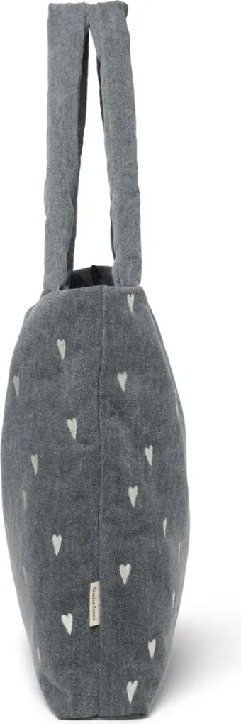Studio Noos Denim Mom Bag Grey Hearts