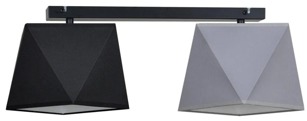 Stropní svítidlo Diamond, 2x textilní stínítko (mix 5 barev), (výběr ze 2 barev konstrukce), p