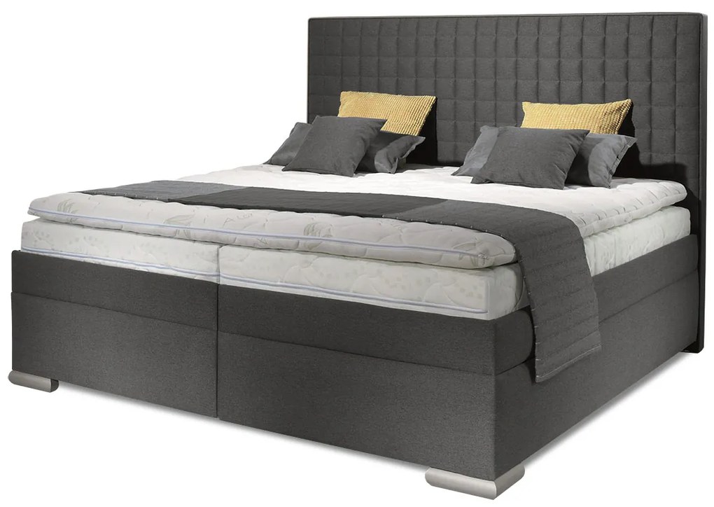 New Design Rialto Boxspring 160x200cm šedá