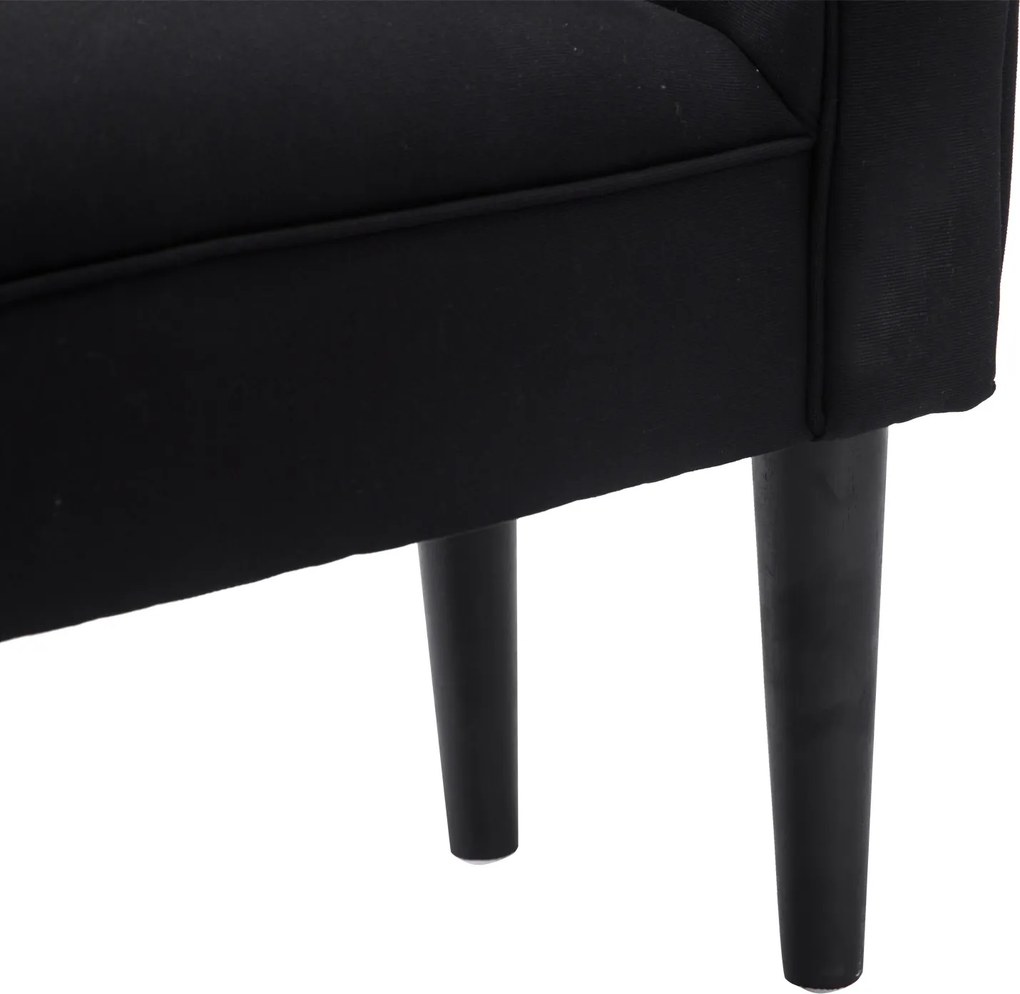 HOMCOM Lavice Ložnice Lavice Čalouněná lavice černá 102x31x51cm z MDF a pěny pro útulné akcenty | Aosom.de