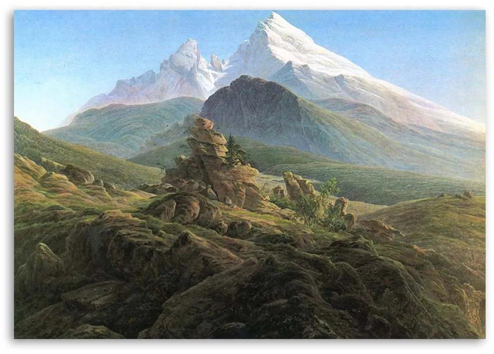 Gario Obraz na plátně Der watzmann -  Caspar David Friedrich, reprodukce Rozměry: 60 x 40 cm