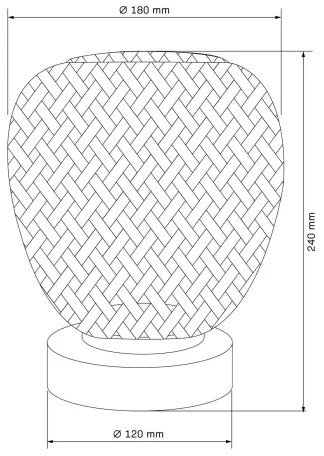 Stolní lampa ZANZIBAR 1xE27/20W/230V pr. 18 cm bambus