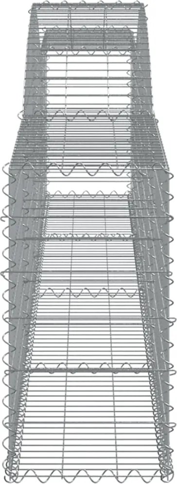 Klenuté gabionové koše 7 ks 400x30x60/80 cm pozinkované železo 3146845