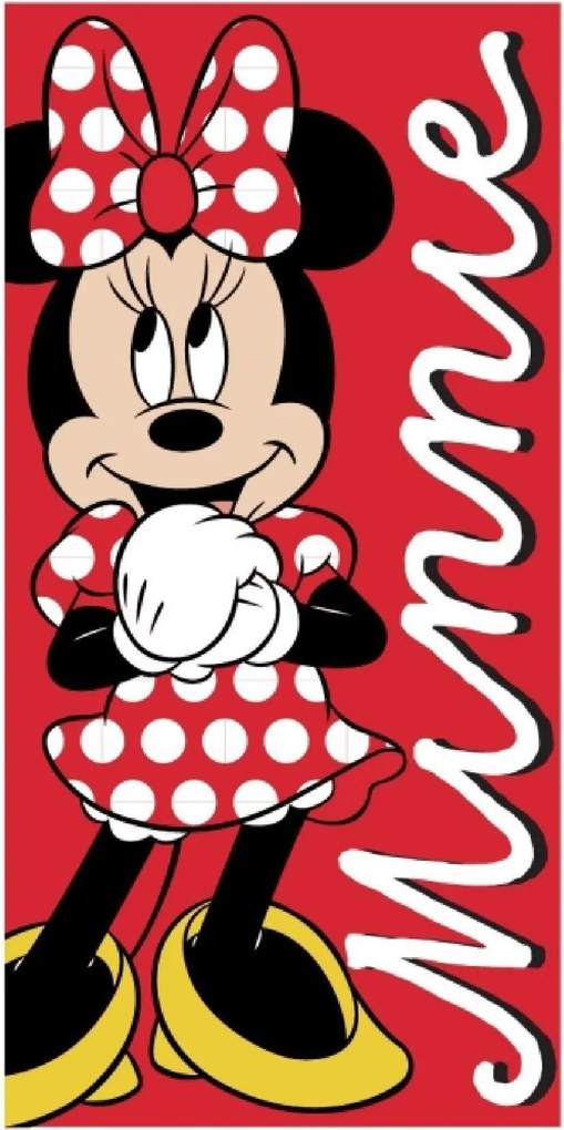 Dětská bavlněná osuška Robin Minnie 70x140 cm červená