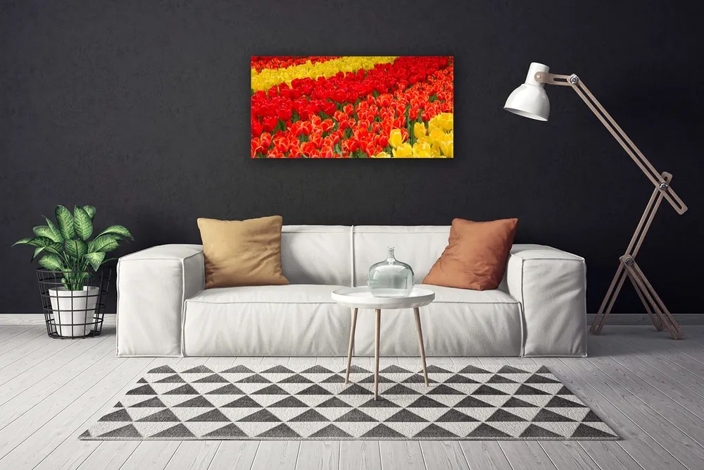 Obraz na plátně Tulipány Květiny 125x50 cm