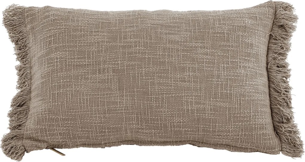 Dekorační polštářek TISECO SOLID 30x50 cm, šedohnědý