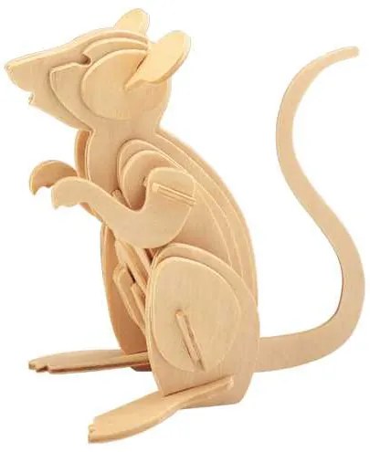 Woodcraft Dřevěné 3D puzzle Myš