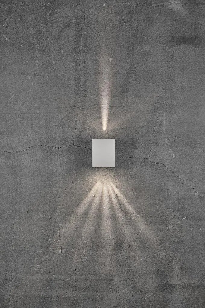 NOR 49711001 Venkovní nástěnné svítidlo Canto Kubi 2 2x6W LED bílá čirá - NORDLUX