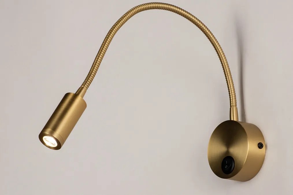Nástěnné designové LED svítidlo Fibie Gold