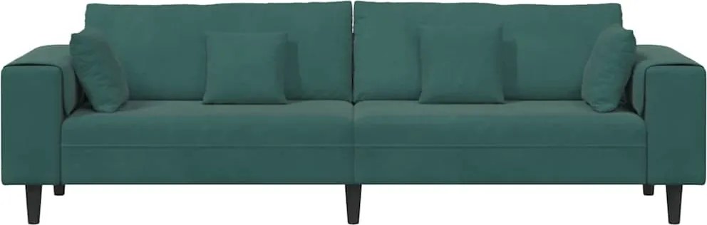 Pohovka Tmavě zelená 250 x 77 x 76 cm samet 3335155