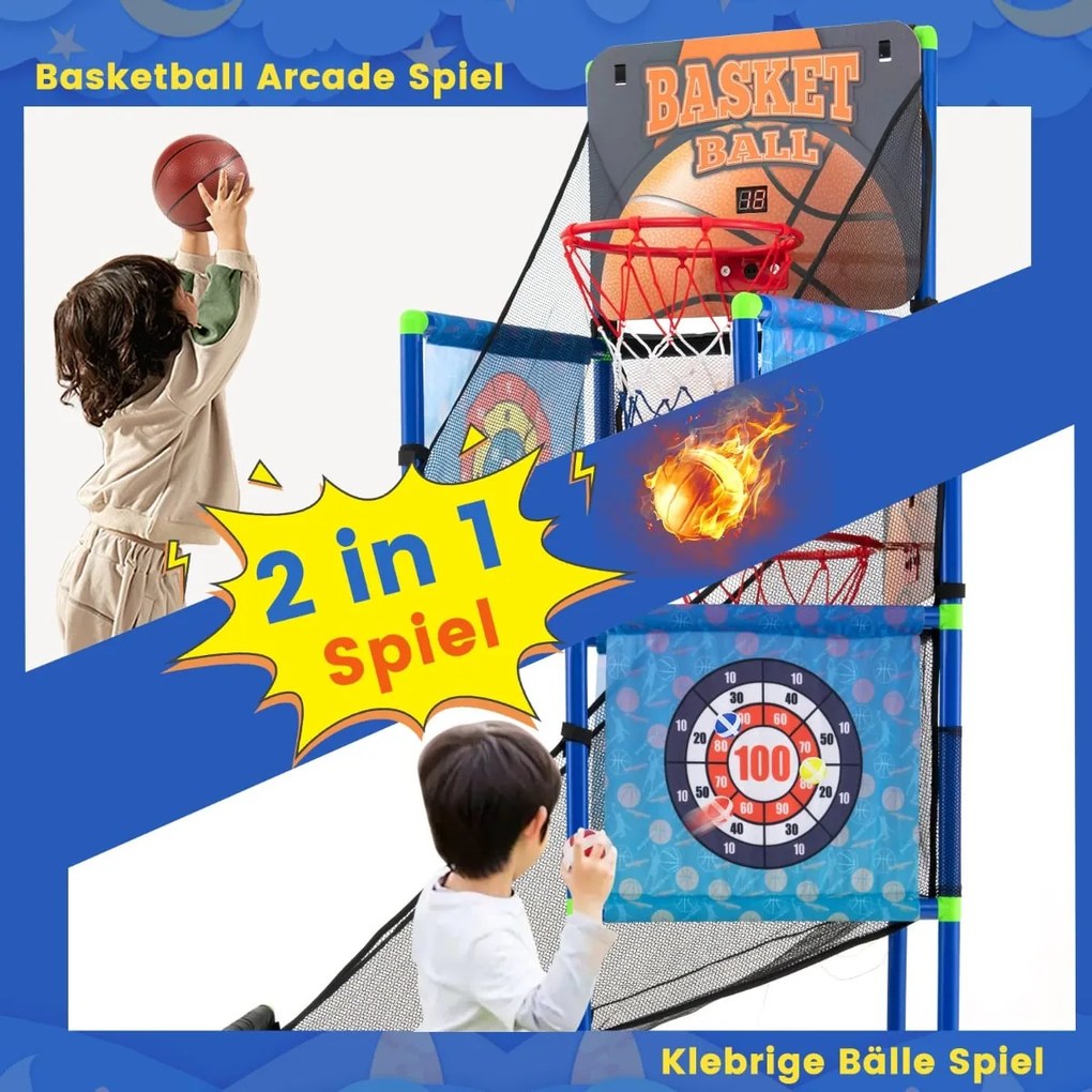 Costway Basketbalová hrací sada Arcade s výsledkovou tabulí a zvukovým efektem