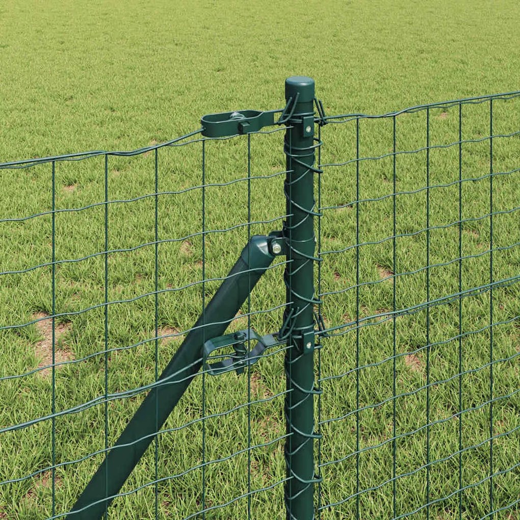 Zabudovaný plotový sloupek 26 ks Zelená Práškově lakovaná ocel 3350115