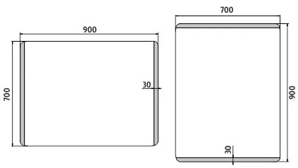 Nimco LED zrcadlo 900x700 ZP 17019
