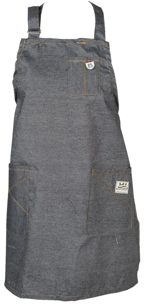 Kuchyňská zástěra v šedém denim provedení - 70*65 cm