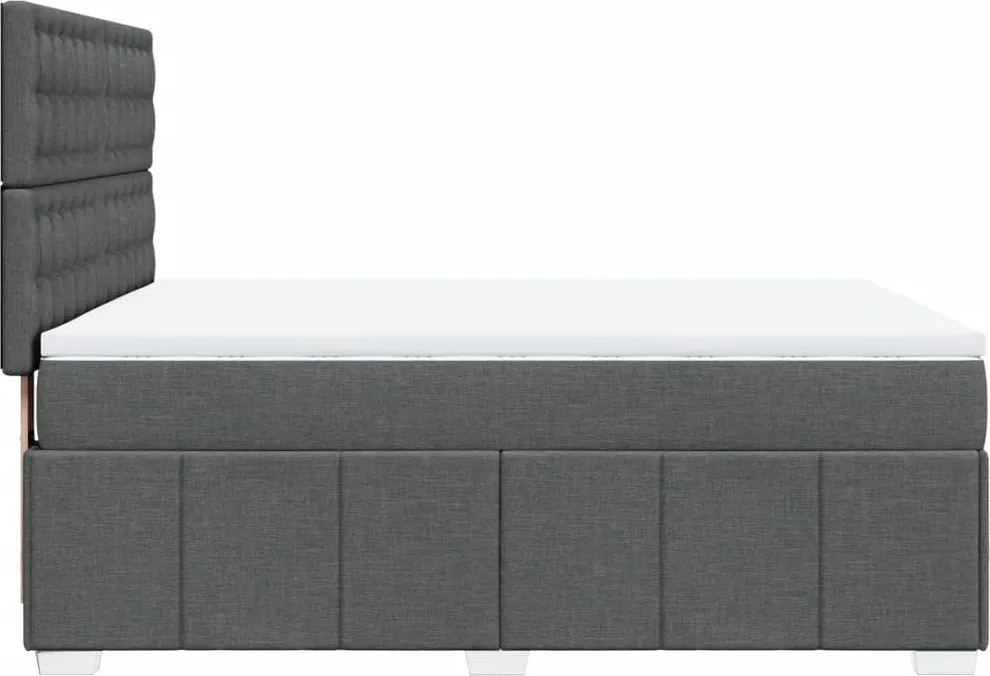 Box spring postel s matrací tmavě šedá 140x200 cm textil 3294006