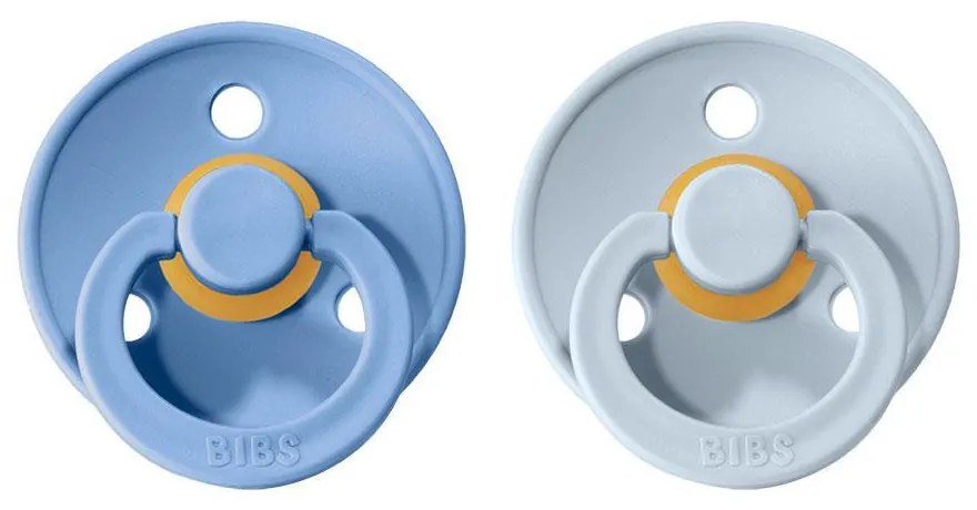 Bibs dudlíky kaučuk 2 ks 18 měsíců+ Colour Iron/baby blue