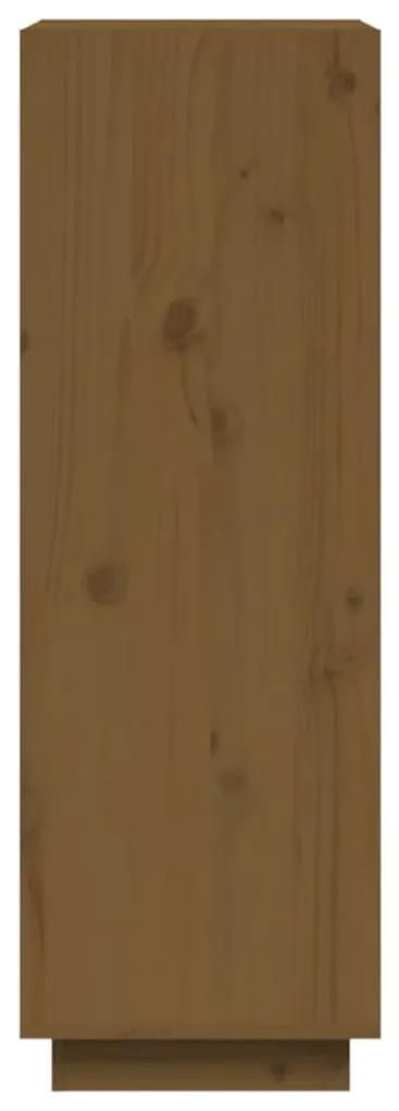 Knihovna/dělicí stěna medově hnědá 60x35x103cm masivní borovice - Default Title