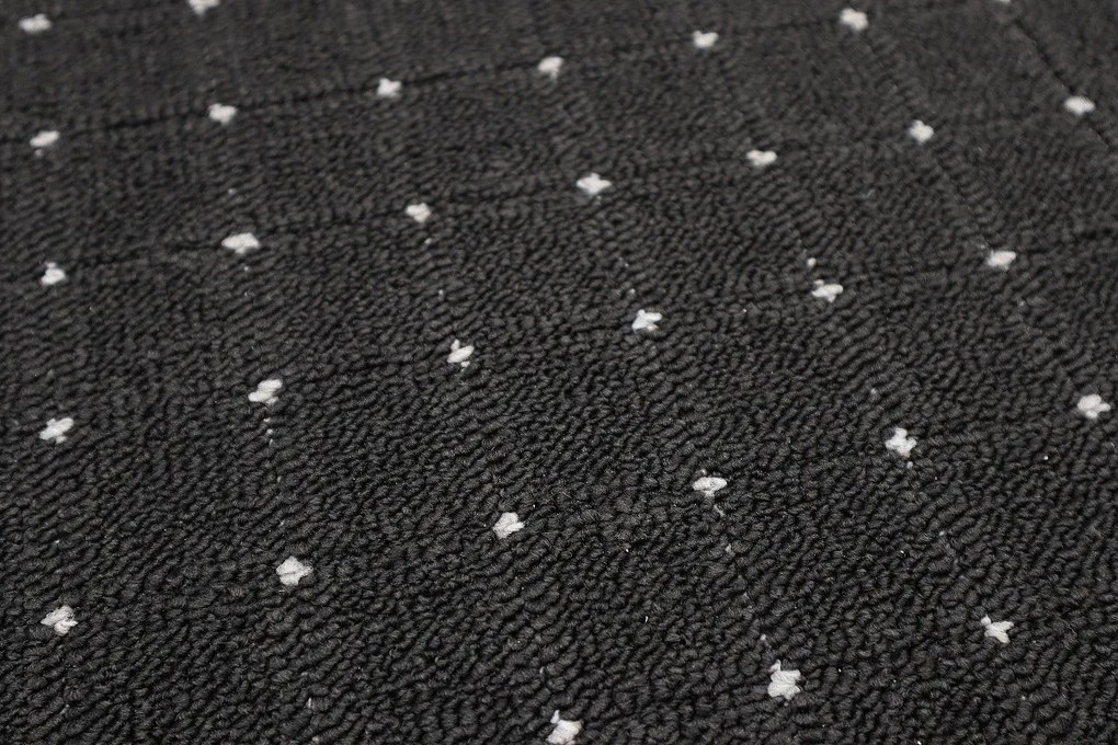 Condor Carpets, Kusový koberec Udinese antracit, 400x500, šedá, chodba / předsíň