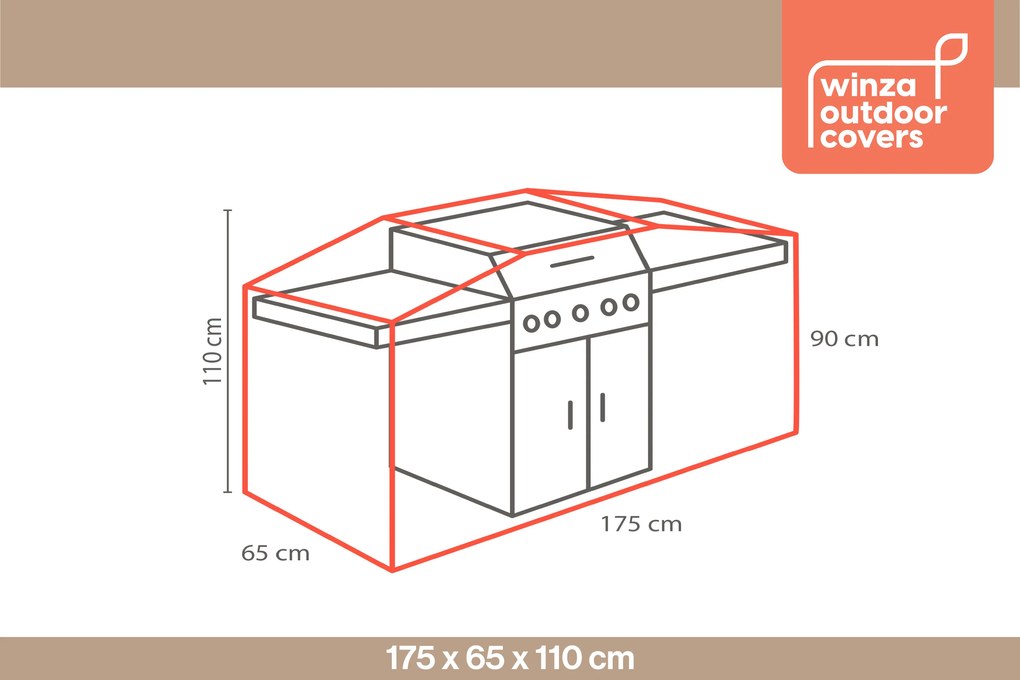 Obal na gril 175x65x110cm Winza