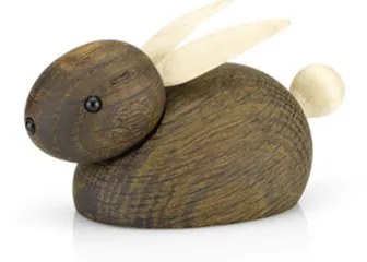 Dřevěný králíček Rabbit Smoked Oak Small Lucie Kaas