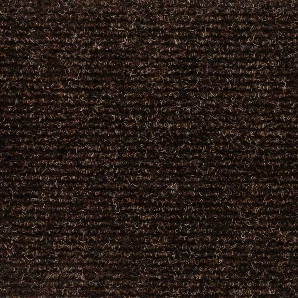 Schodové rohože samolepicí 20 ks 56 x 17 x 3 cm hnědé půlkulaté 3365674