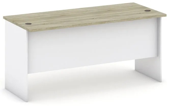 Kancelářský psací stůl MIRELLI, 160x80 cm, bílá/dub sonoma