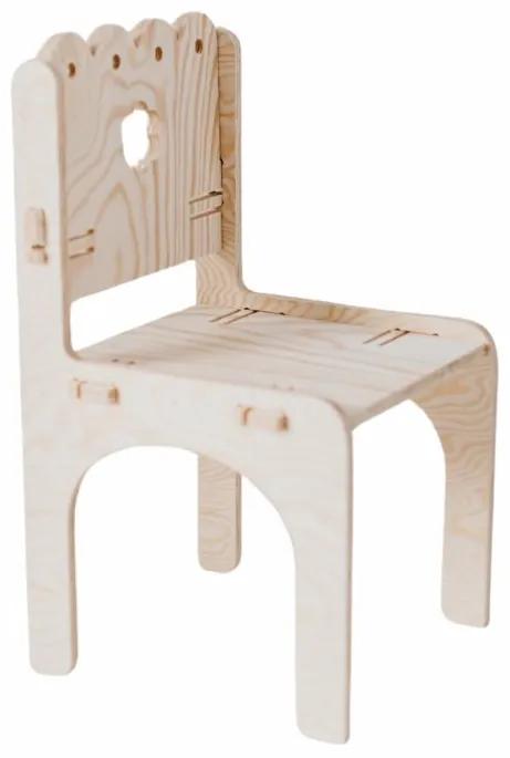Myminihome Židle EMMA ze dřeva do dětského pokoje Zvolte barvu: Nelakovaná