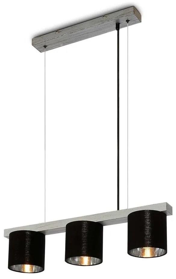 Briloner - Lustr na lanku LURI 3xE14/25W/230V kaučukovník