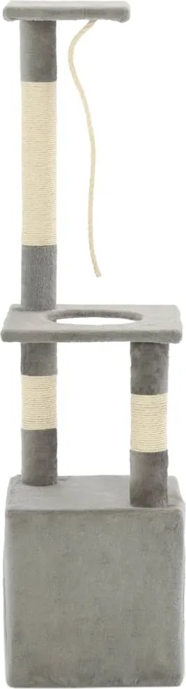 Škrabadlo pro kočky se sisalovými sloupky 109 cm šedé 170602