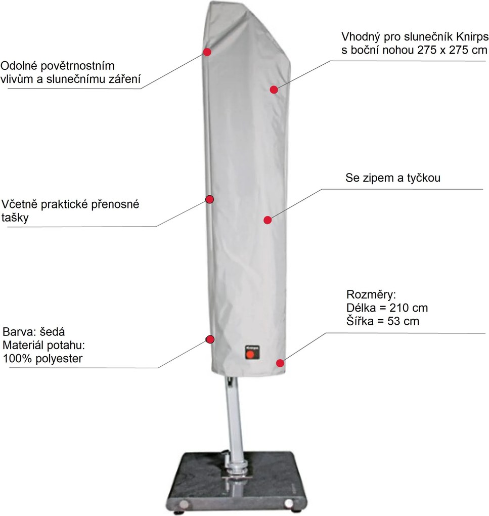 Ochranný obal na slunečník Knirps 275 x 275cm