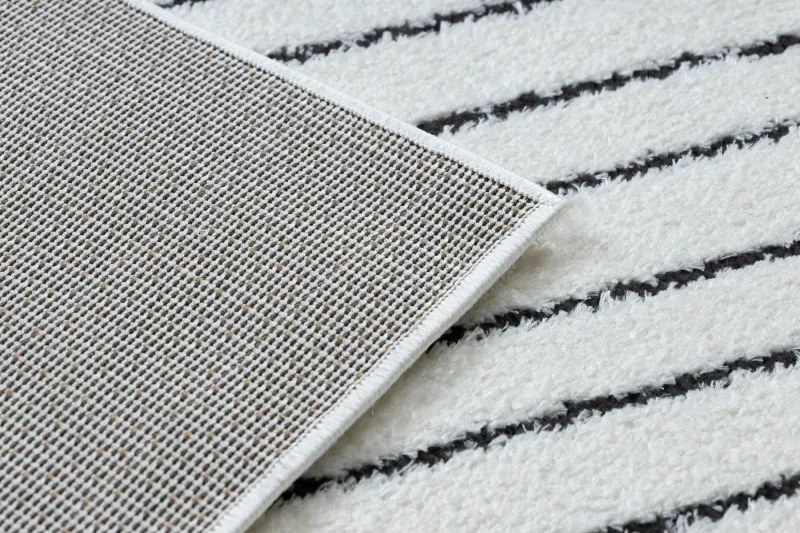 Dywany Łuszczów, Kusový koberec Mode 8587 geometric cream/black, 140x190, béžová, chodba / předsíň