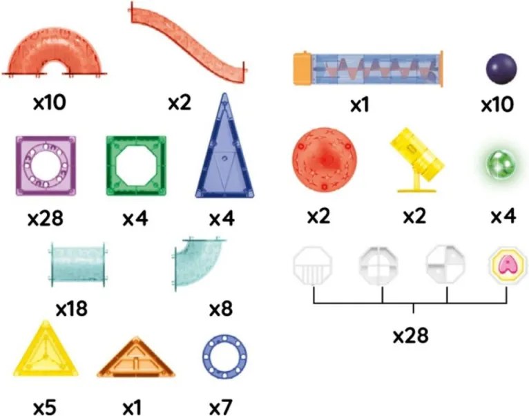 Magnetická stavebnice 134 dílů SPRINGOS KG0062