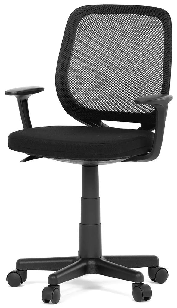 Dětská kancelářská židle KA-W022 BK látka a síťovina černá