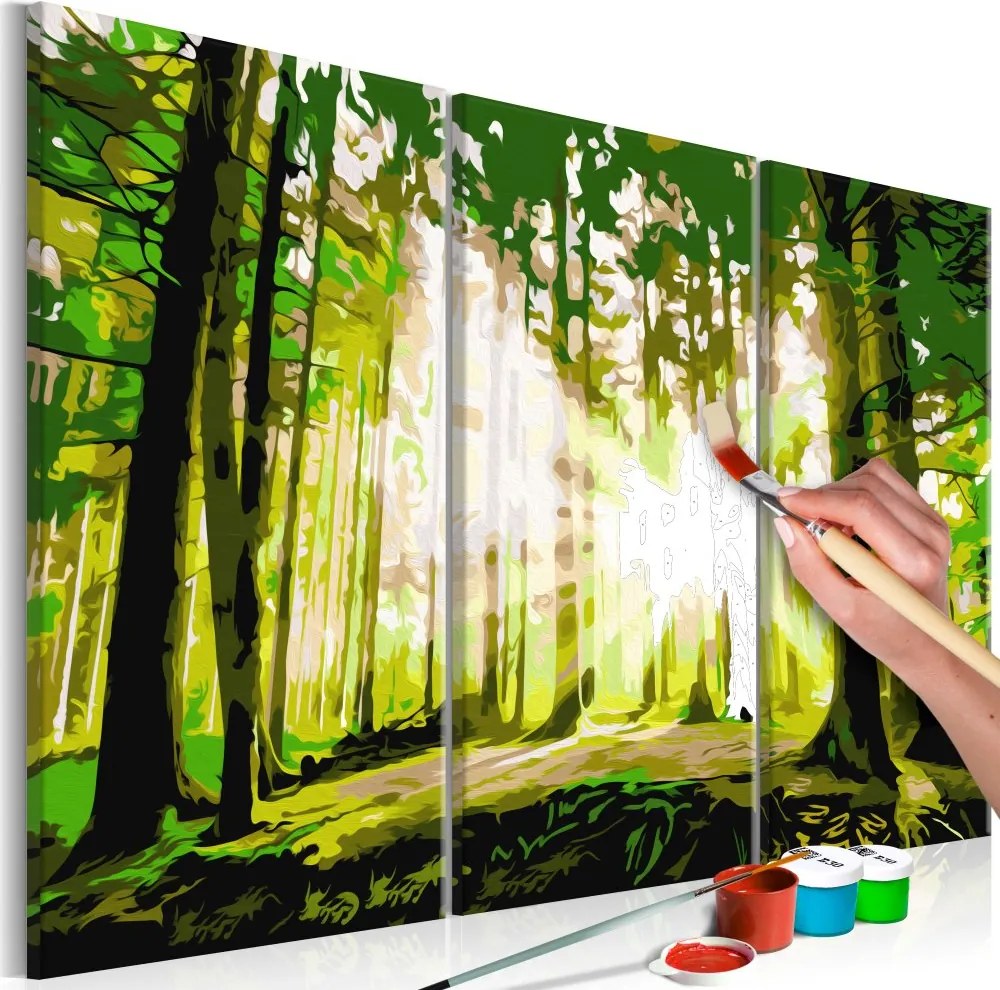 Bimago Malování podle čísel - Forest (Spring) | 120x80 cm