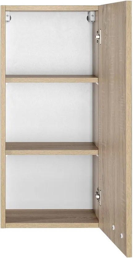 Aqualine Aqualine, ZOJA/KERAMIA FRESH skříňka horní 35x76x23cm, dub platin, 50336