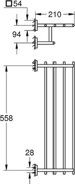 Grohe QuickFix Start Cube - Držák ručníků chrom