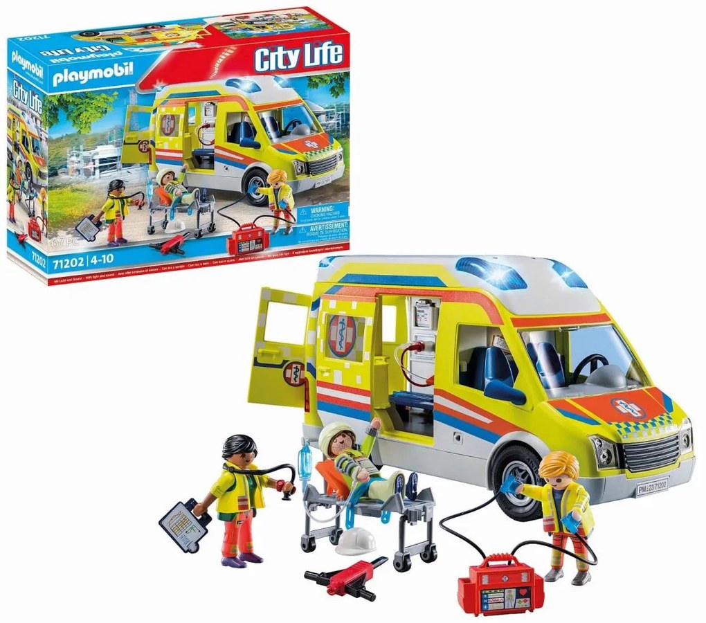 Stavebnice playmobil 71202 sanitka se zvukem a světlem